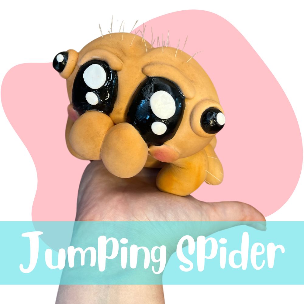 How To Make A Cute Foam Clay Jumping Spider - HumbleBeesCreations