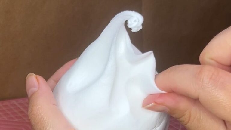 No Mess Fake Whipped Cream made with Foam Clay - HumbleBeesCreations