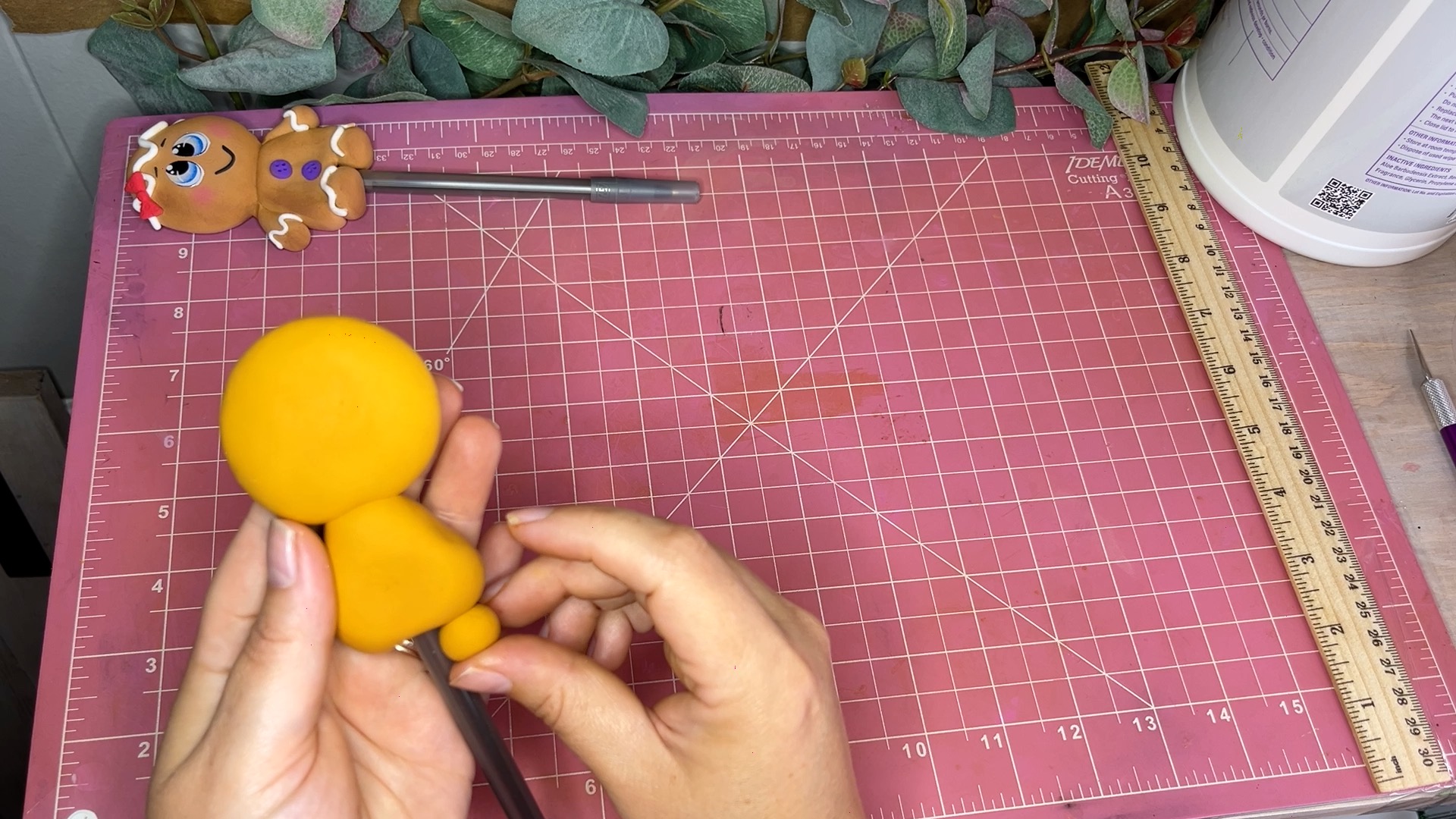 Foam Clay Gingerbread Girl Tutorial – Cute Christmas Craft for Beginners